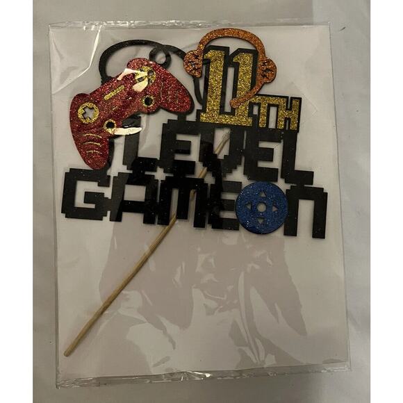 Unbranded | Party Supplies | New Video Game On Level 1 Cake Topper 11th ...